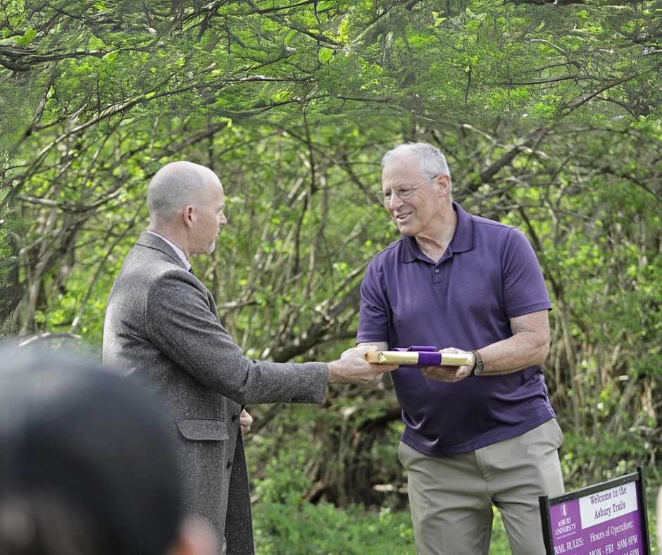 Asbury Trails Reopen Honoring Dr. Larry Olsen | www.asbury.edu